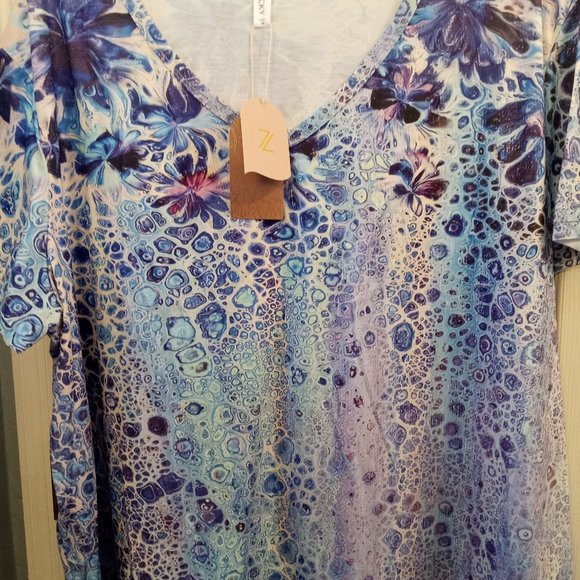 Zolucky | Tops | Nwt Summer Flower Top Jersey Sz 2x | Poshmark